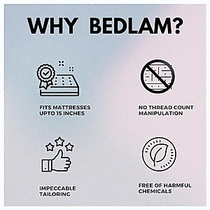 BEDLAM 100% Cotton Sheets - Hotel Style, Luxurious, 800TC White Cotton Sheets with a Grey Italian Border - 6pc Sateen Bed Sheets Set, Includes 4 Cotton Pillowcases - Queen Size Sateen Cotton Sheet Set