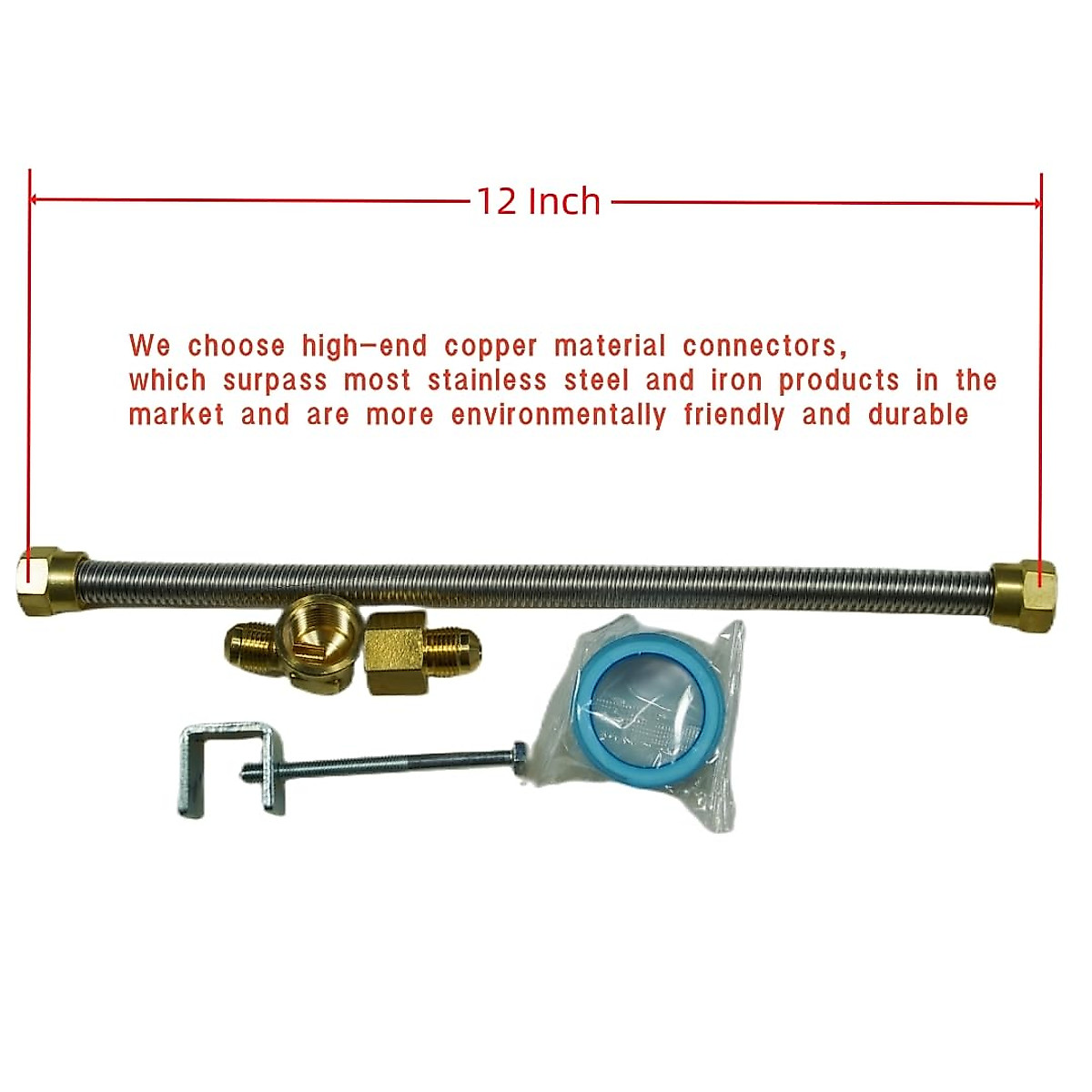 Americangaslogs 18"-30" Burner Pan for Gas Fireplace Gas Fireplace Burner Gas Logs Propane Burner (18 inch Two Pipe)