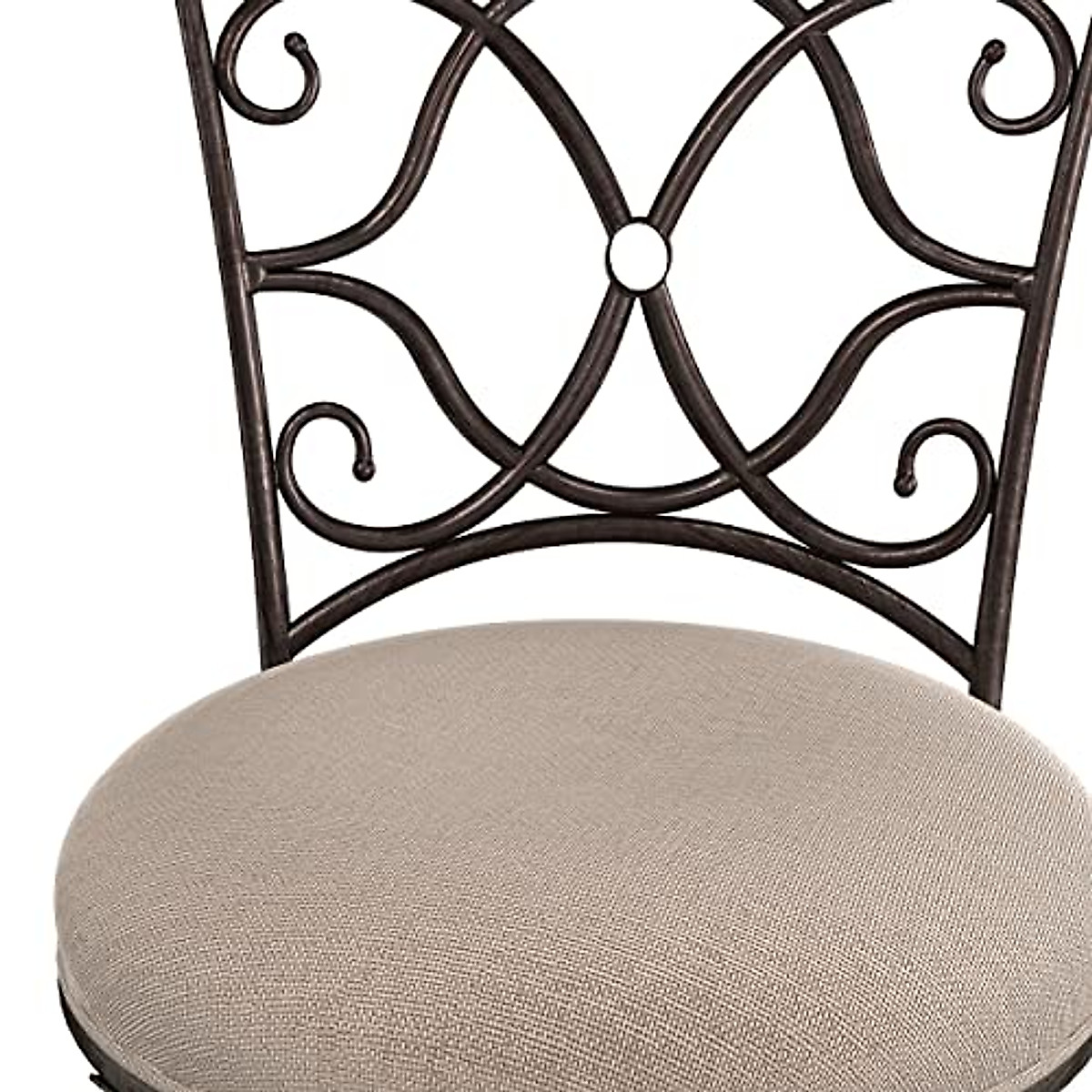 Hillsdale Furniture Vanity Stool Brody Metal, Rubbed Gray