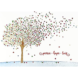 Festive Tree of Hearts Deluxe Boxed Holiday Cards (Christmas Cards, Greeting Cards)