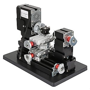 60W Mini Rotating Lathe,12000RPM Metal Rotating Lathe,Mini Lathe Machine Lathe Machine Tools,for Wood Metal Glass Plastic Machining