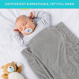 Baby Blanket for Girls and Boys - 40”x50” Grey - Toddler Blankets - Kids Throw - Newborn Blankets - Soft Lightweight Fleece for Bed, Crib, Stroller