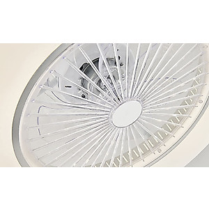 Orillon 22'' Thin Modern Ceiling Fan with Light for Indoor Kitchen Bathroom Bedroom,Remote LED 3 Color Changing Low Profile Flush Mount Quiet Fandelier with 11 ABS Blades, White