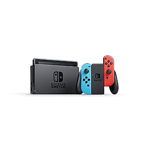 Nintendo Switch with Neon Blue and Neon Red Joy-Con, Mario Kart 8 Deluxe (Full Game Download), 3 Month Nintendo Switch Online Individual Membership, KKE 128GB MicroSD Card Holiday Bundle (Renewed)