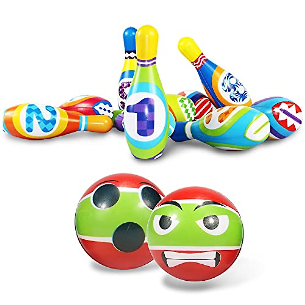 UNIQUE KIDS Bowling Set for Toddlers - Sports Toy Active Game for Birthday Party - Fun Eductional Games, Outside Games or Indoor Toy for Kids Gifts for 3 4 5 6 Year Olds Children Boys & Girls