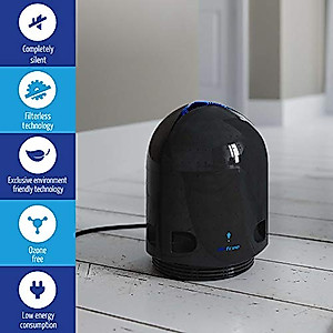 Airfree Iris 3000 Filterless Silent Room Air Purifier, 650 sq. ft, Black