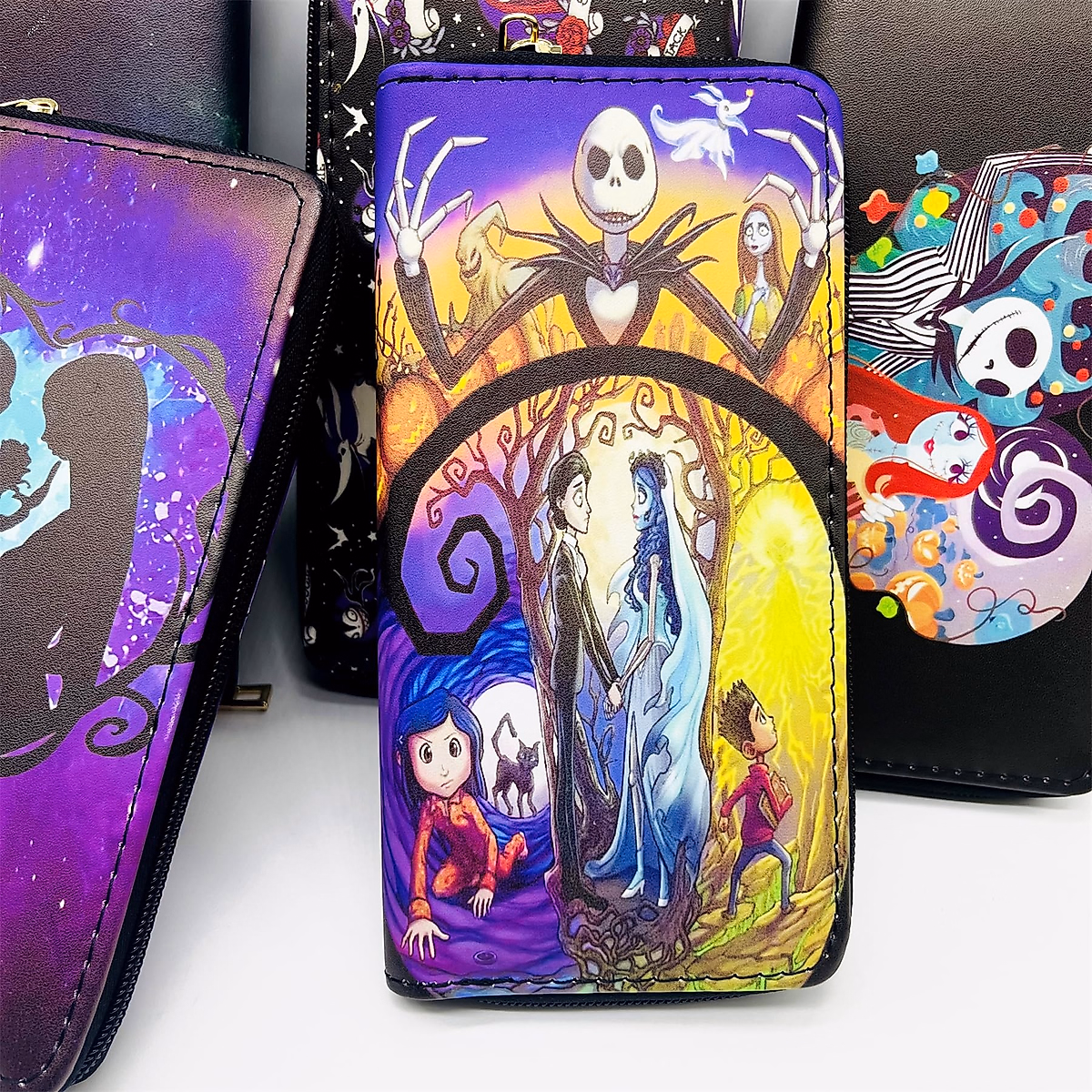 ACUOTN Nightmare Wallet Horror Wallet Long Leather Wallet Men Women Wallet (Nightm-guima)