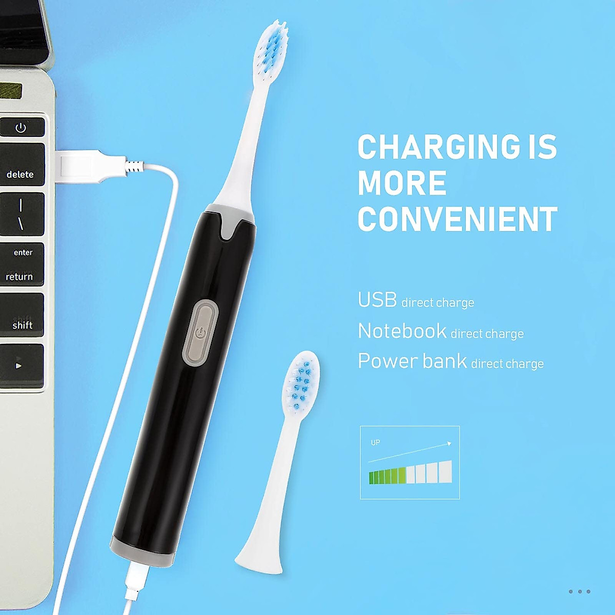 Healifty 1 Pc Electric Toothbrush Electric Vibration Toothbrush Household Tooth Cleaning Device Toothbrush for Adults Electric Teeth Cleaning Device Tender Toothbrush Tooth Brush