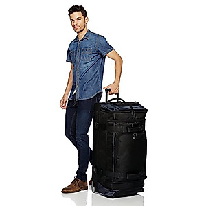 Amazon Basics Ripstop Wheeled Duffel, 35", Black