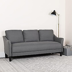 Flash Furniture Asti Upholstered Sofa in Dark Gray Fabric