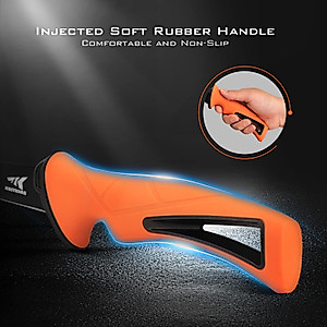 KastKing 7-inch Fishing Pliers and Filet Knife with Molded Sheath, 420 Stainless Steel Fishing Pliers, G4116 Corrosion Resistant Fillet Knife, 7'' Split Ring Plier and 7'' Fillet Knife, Orange