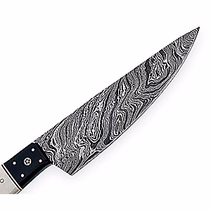 Professional Handmade Chef kitchen Knife 12 Inch Genuine Damascus Kitchen Cutlery Knife Damascus Steel Cutting Vegetable Meat Cleaver Kitchen Damascus Chef Knife, Great Gift CHF-29
