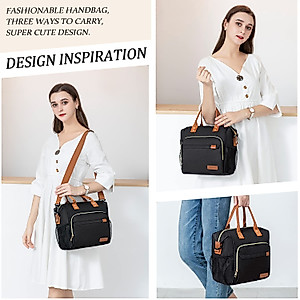 TuErCao Insulated Lunch Box for Women - Freezable Leakproof Ladies Lunch Bags for Work Office School - Reusable Adult Lunch Tote Bag Portable Soft Cooler Bag for Travel Beach Picnic Camping, Floral