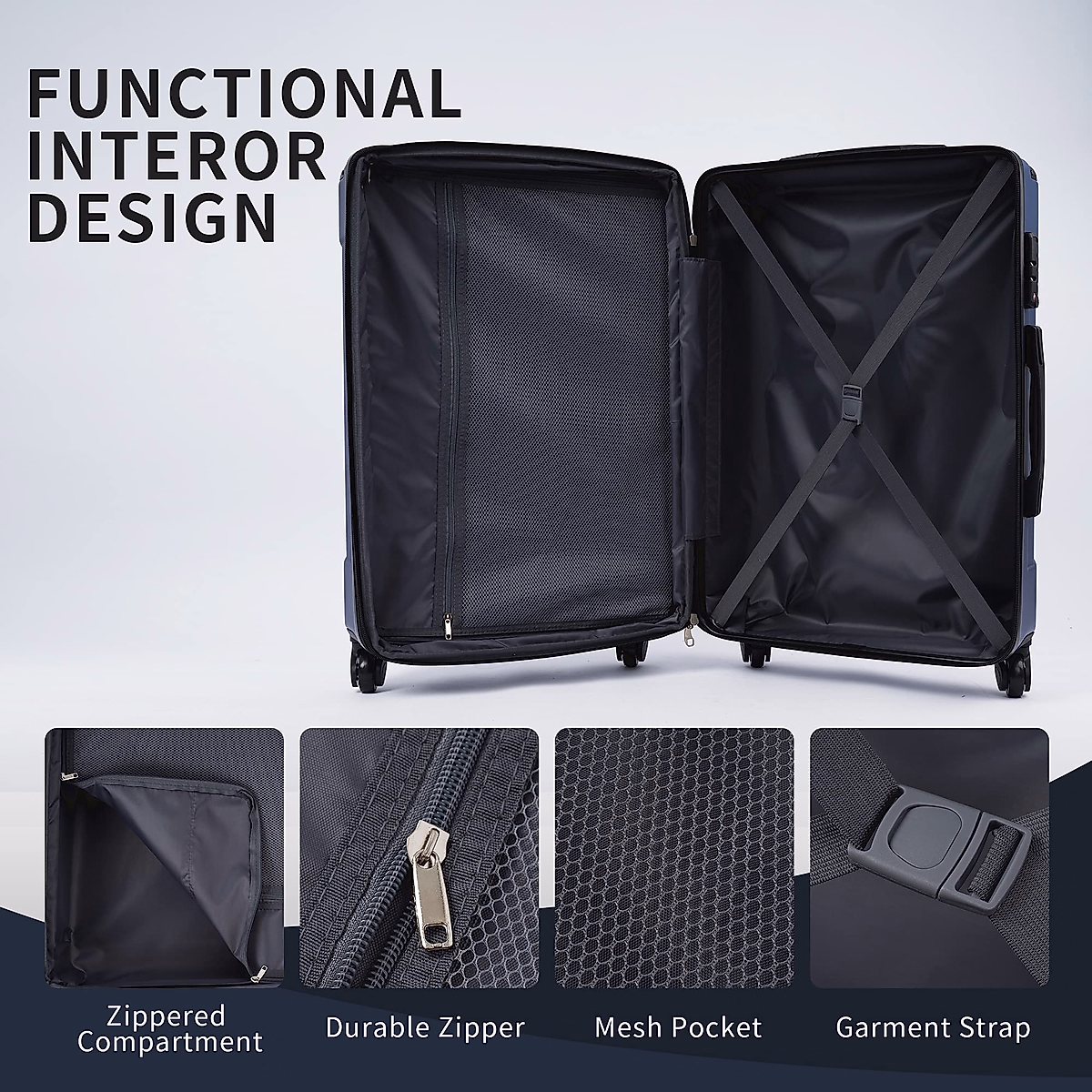 Merax 20 Inch Carry On Luggage with Wheels Aluminum Alloy Corner Hard Shell Suitcase TSA Luggage Suitcases for Travel Woman Men(Red)