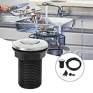 Air Activated Push Switch Button Air Switch Kit for Garbage Disposal Bathtub Air Hose Button Switch Kit