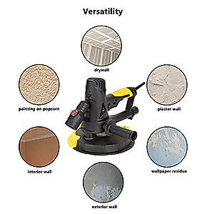 Electric Drywall Sander with Vacuum, Variable Speed and 26FT Power Cord, Drywall Sanding Machine with Extra Mesh Sanding Discs and Safety Kit, CUBEWAY