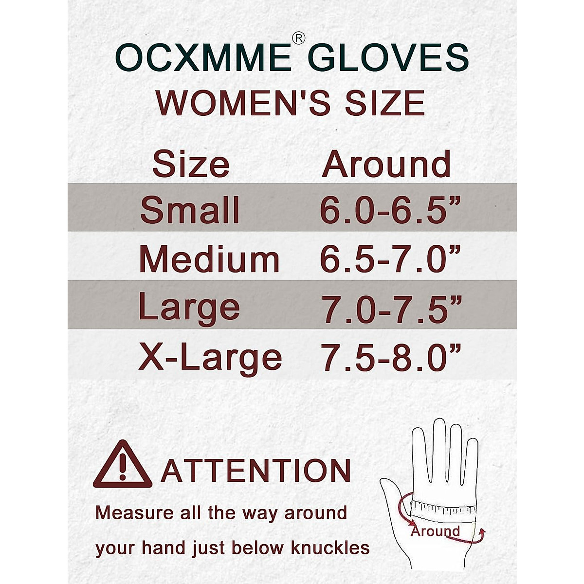 OCXMME Super Warm Womens Rabbit Fur Lined and Cuff Leather Gloves for Women Touchscreen Texting Driving Gloves Black Large