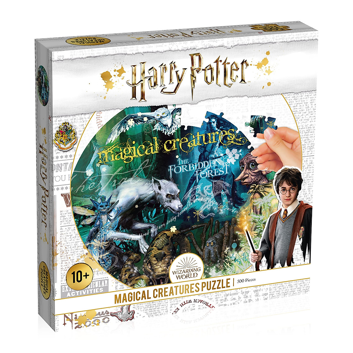 Top Puzzles Harry Potter Magical Creatures 500 Piece Jigsaw Puzzle Game, piece together the forbidden forest including Acromantula and Pixies, gift and toy for ages 10 plus