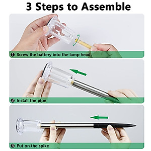 Greluna Solar Outdoor Lights 10 Pack, Waterproof Auto On/Off LED Solar Pathway Lights for Yard, Backyard, Lawn, Landscape Decor