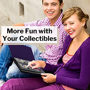 Sentinol Small Card Collection Binder - 4 Pocket Trading Card Binder with Sleeves Hold 160 Cards in Heavyweight Sleeves, Card Album for Baseball Card, Hockey Cards, Mini Photos (Purple, 1 Pack)