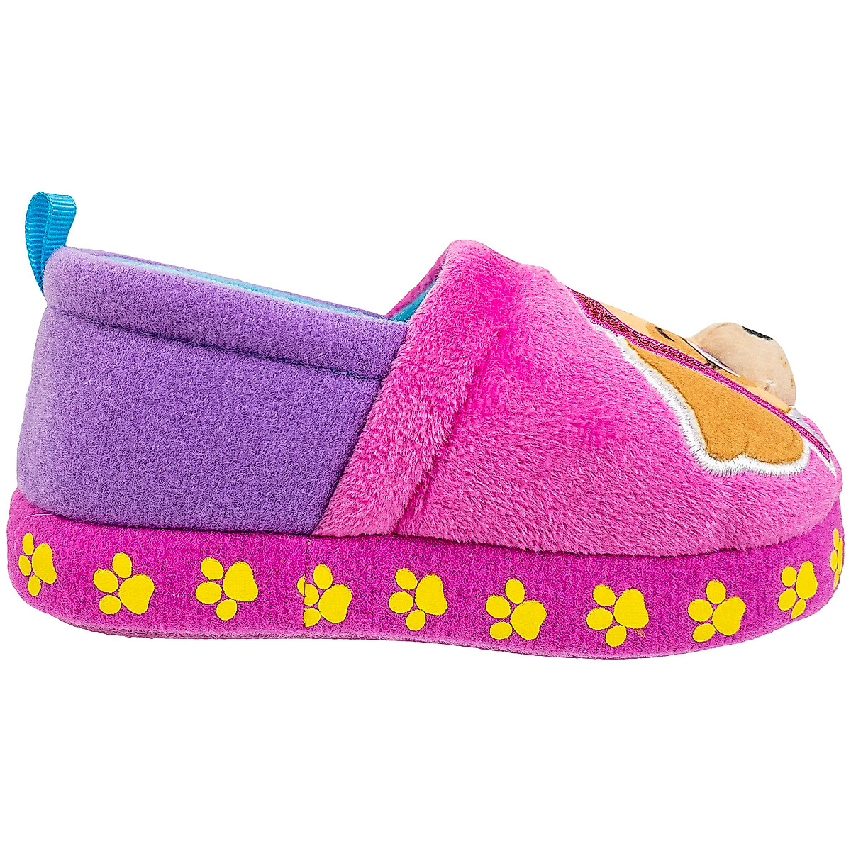 Paw Patrol Girl's Skye and Everest A-Line Plush Slipper, Toddler Size 5/6 to 11/12 (Pink Purple, Numeric_7)