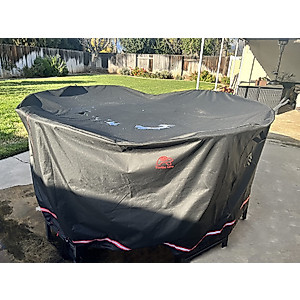 Turtle Life Patio Furniture Sets Cover, Heavry Duty Round Outdoor Dinning Table and Chairs Cover, Anti-Fading Cover for Outdoor Furniture Set, No Fading Away Within 2 Years, Black, Dia 62" x 29" H