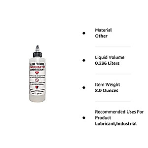 Air Tool Pneumatic Lubricant - 8oz - Translucent Clear