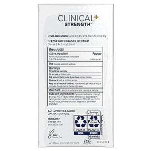 Secret Clinical Strength Soft Solid Antiperspirant and Deodorant for Women, Free & Sensitive, 1.6 oz, Pack of 3