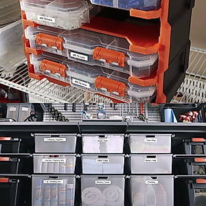 SUPVAN Label Maker Machine LP5120M Thermal Label Printer with Keyboard Multiple Template Available Laminated Label for Organization Work Office Black