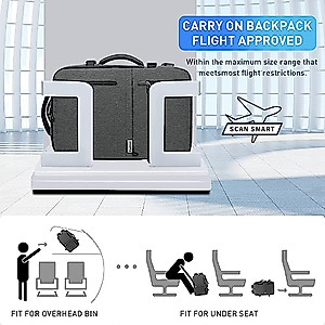 BJIAX Travel Backpack, 40L Expandable Carry On Backpack Fits 17 Inch Laptop, Airline Approved Water Resistant Backpack for Men, Hiking & Casual Backpack