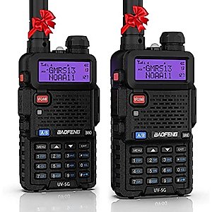 BAOFENG UV-5X (UV-5G) GMRS Radio, Long Range Walkie Talkies Rechargeable, Two Way Radio with NOAA Weather Receiver & Scan, GMRS Handheld Radio for Adults, Support Chirp, 1 Pair