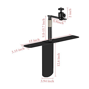 Plug-in Projector Stand Bedside Sofa Projector Mount Base Ballhead 360 Degree Adjustable Table Side Projector Bracket Holder for Nebula XGIMI VANKYO Jinhoo AuKing Epson and Most Video Projectors