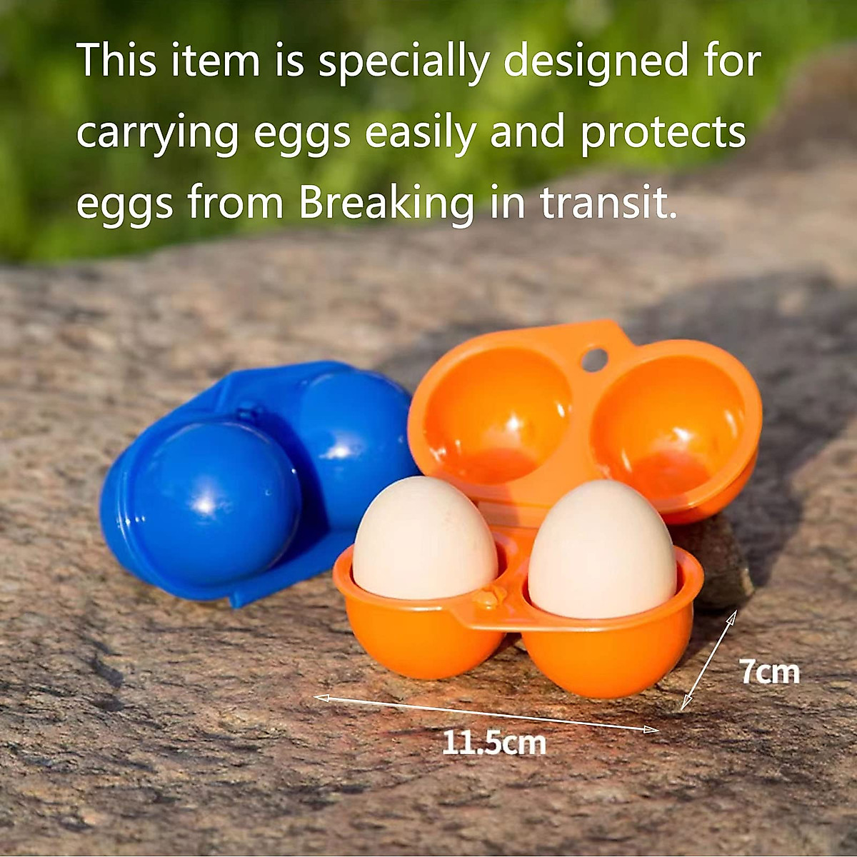 YYAOGAGNG 2Pcs Egg Box Shockproof Folding Plastic Egg Storage Tray Box Container for Outdoor Camping Picnic BBQ Hiking School