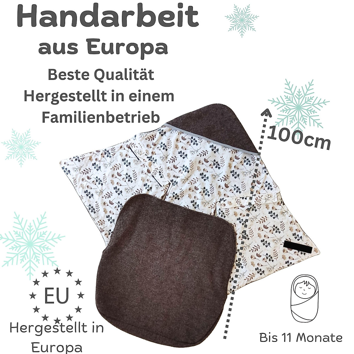 Swaddyl Baby Swaddle Hooded Blanket I Stroller I carseat Blanket I Newborn Babies I Winter (Dots)