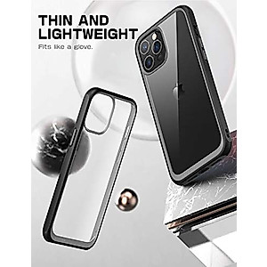 SupCase Unicorn Beetle Style Series Case Designed for iPhone 12 Pro Max (2020 Release) 6.7 Inch, Premium Hybrid Protective Clear Case (Black)