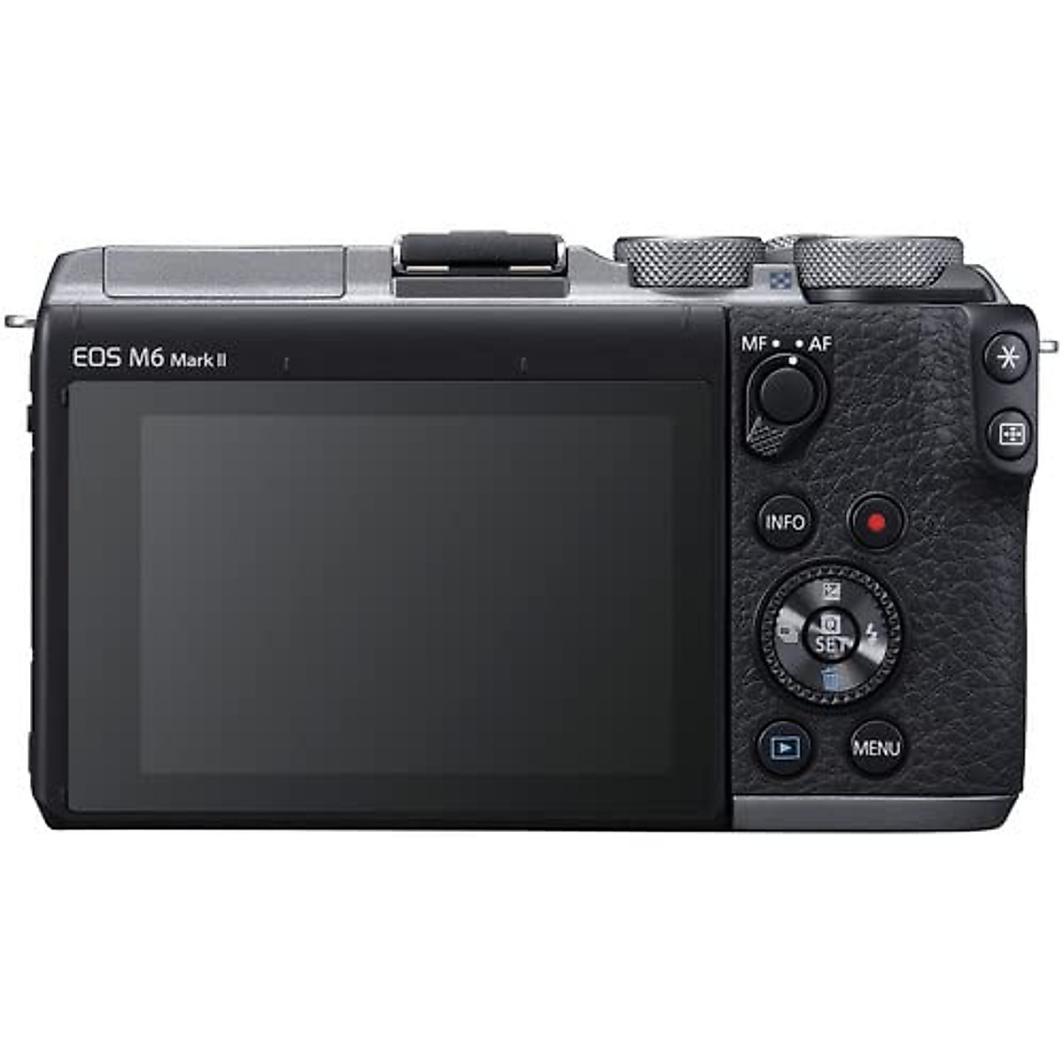 Canon EOS M6 Mark II Mirrorless Digital Camera (Silver) with 15-45mm Lens + Shoulder Bag + 128GB Sandisk Memory Card + Grip Steady Tripod + Lens Tulip Hood & More.