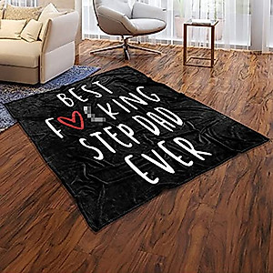 ukebobo Flannel Blanket – Gift for Step Dad, Personalized Fleece Blanket for Birthday, Anniversary, Holiday, Valentine’s Day – 1 Sheet(fuk 15)