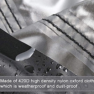 Patio Deck Box Cover Skyour Heavy Duty 420D Oxford Waterproof Bench Outdoor Storage Deck Boxes Covers Garden Furniture Table Ottoman Dust Cover (Black, L: 62x32x28in)