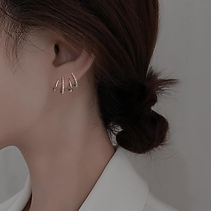 Claw Earrings for Women Gold Double Hoop Earrings for Single Piercing Gold Cat Claw Earrings Gold Ear Cuff Earrings for Women Minimalist Fashion Gold Earrings