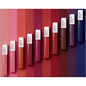 Maybelline Super Stay Matte Ink Liquid Lipstick Makeup, Long Lasting High Impact Color, Up to 16H Wear, Self-Starter, Light Red, 1 Count