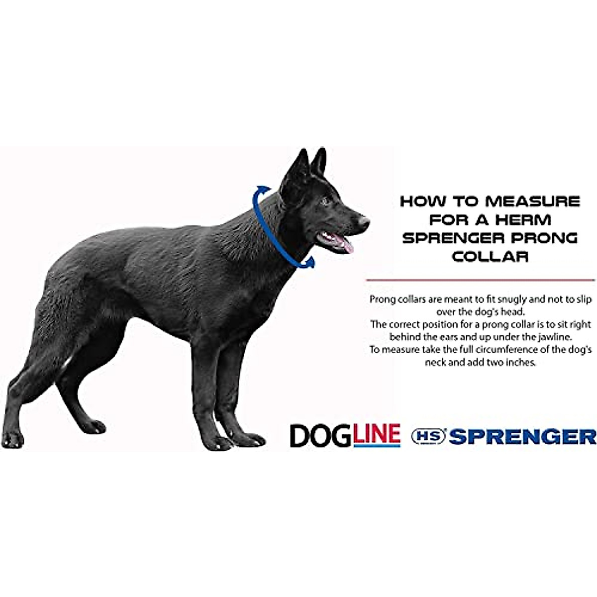 Herm Sprenger Black Stainless Steel Prong Dog Training Collar Ultra-Plus Pet Pinch Collar No-Pull Collar for Dogs Anti Pull Training Collar Made in Germany 3.2mm x 23in Medium