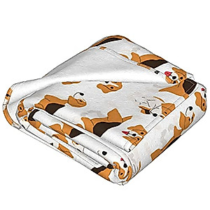 srufqsi Beagle Dog Throw Blanket Fleece Flannel Blankets Couch Sofa Bed Blanket for Kids Teen Adults