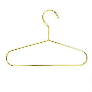 Gazechimp Portable Iron Hanger for Children Durable Fabric Hanger for Babies, Gold, 25.1x17.5cm