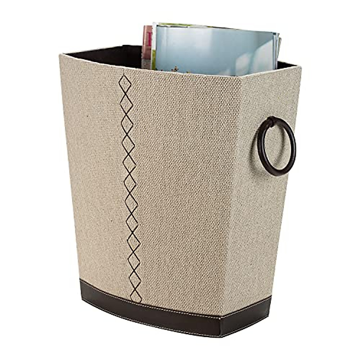 Organize It All Multi-Purpose Basket | Dimensions: 8" x 13.5" x 12" | Open Top | Great Storage | Home Organization | Handles for Easy Movement | Great for Office | Living Room | Beige