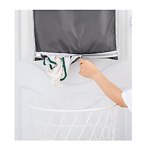 Hanging Laundry Hamper Bag, Best Choice for Holding Dirty Clothes and Saving Space, Over the Door Organizer for Dirty Clothes,Grey(2Pack)