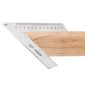 Angle Ruler With Clear Scale Stainless Steel 45 Degree 90 Degree Square Ruler Lightweight Angle Ruler Used For Construct