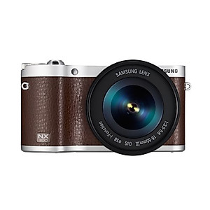 Samsung NX300 20.3MP CMOS Smart WiFi Mirrorless Digital Camera with 18-55mm Lens and 3.3" AMOLED Touch Screen (Brown)