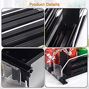 Mlesi Drink Organizer for Fridge | Refrigerator Bottle Can Organizer, Self-Pushing Soda Can Dispenser Holds 25 Cans, Beverage Storage for Pantry/Vending Machine