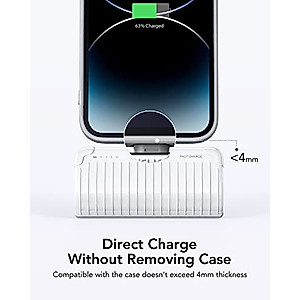 Small Portable Charger For iPhone,VRURC 5000mAh Power Bank Fast Charging,PD 20W Lipstick-sized Phone Charger Compatible With iPhone 14/14 Plus/Pro/Max/13/13 Pro/13 Pro Max/12/12 Pro/12 Pro Max/X-White