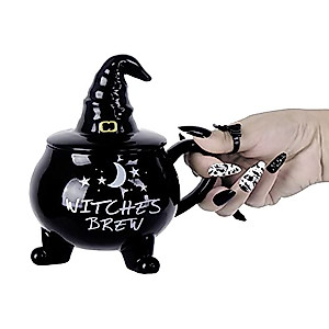 Vencer,Funny Coffee Mug,Witch Coffee Mugs,Goth Christmas Novelty Cup With lid,Witches Brew Cauldron Mug,The Nightmare Before X-mas Witches Brew Coffee Mug,VCM-002